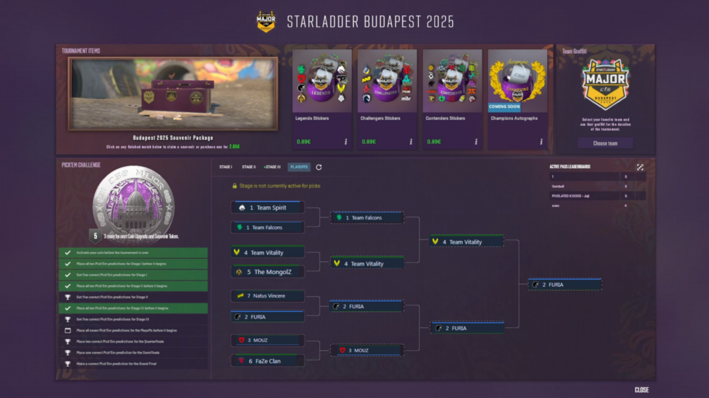 Best Pick’Ems Predictions for StarLadder Budapest Major 2025