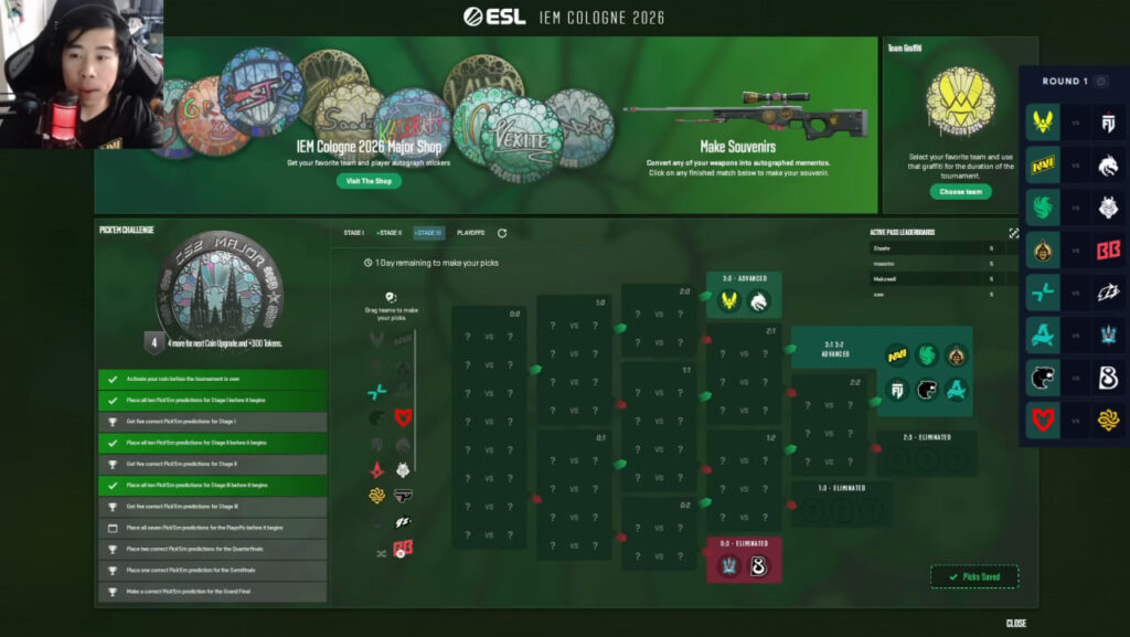 All Pick’em predictions for IEM Cologne 2026